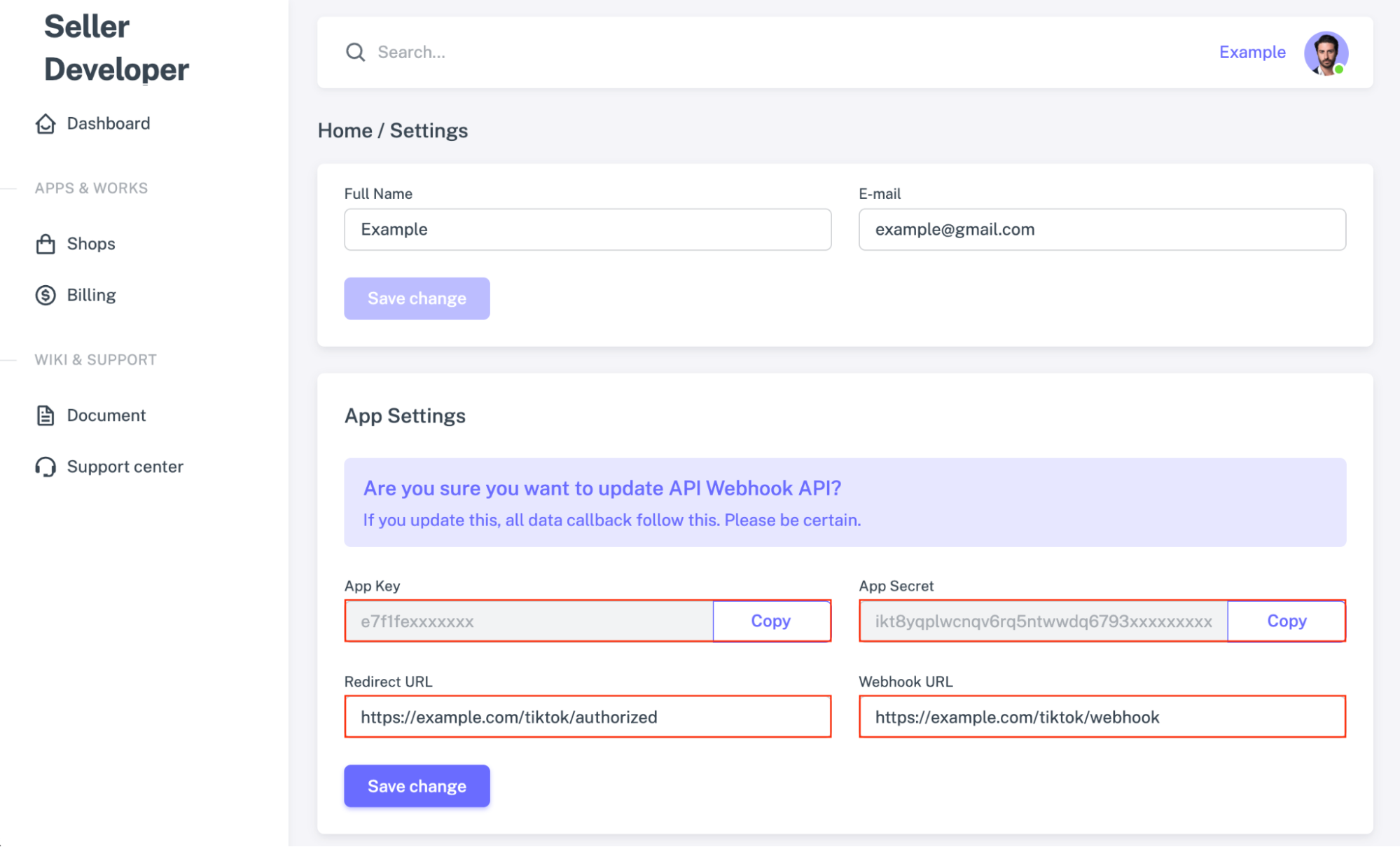 Seller Developer - Tiktok Apps Developer Document